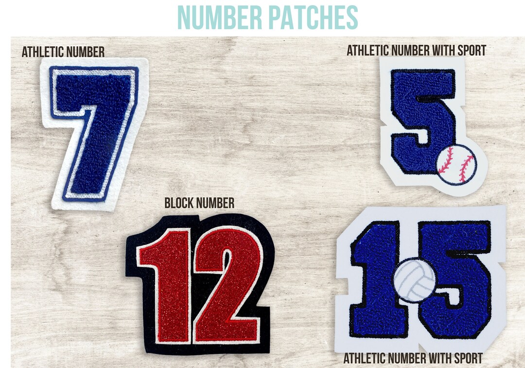 Custom Number Letterman Chenille Patch - Etsy