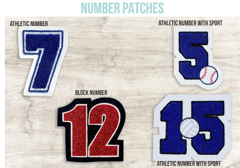 Custom Number Letterman Chenille Patch - Etsy