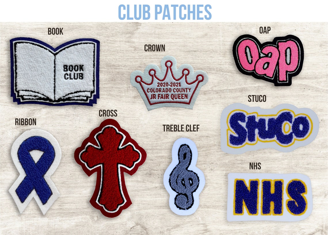 Custom Club Letterman Chenille Patch | Etsy