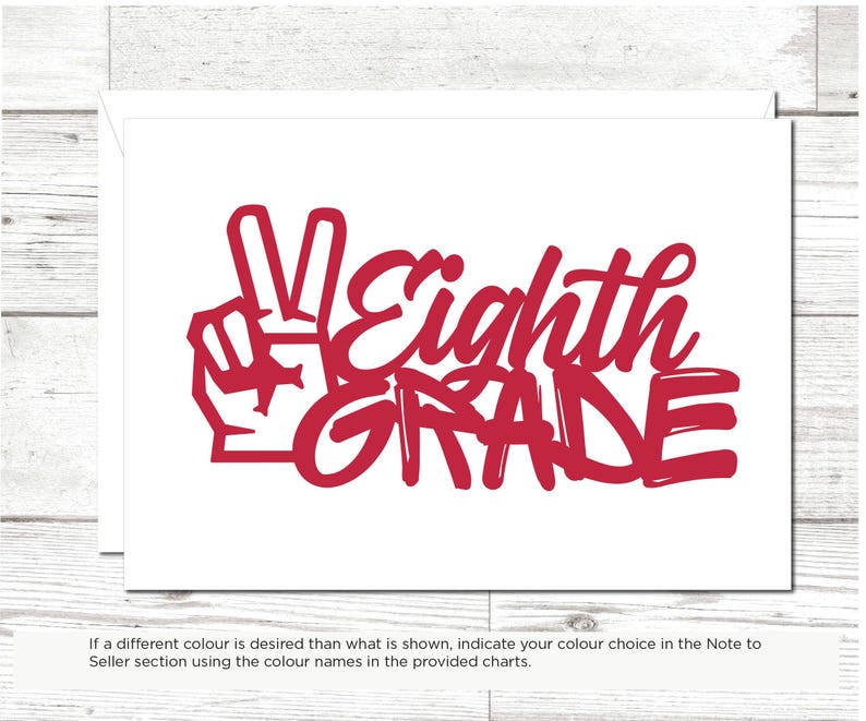 Peace Out 8th Grade Graduation Card: Glittery Design - Etsy