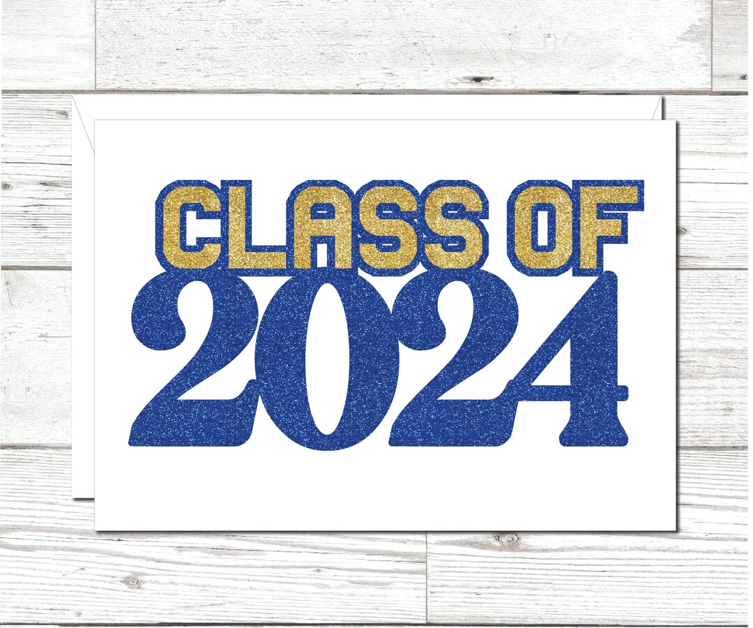 Class of 2024 Card, 2024 Graduate Card, Glittery 2024 Card, 2024 ...