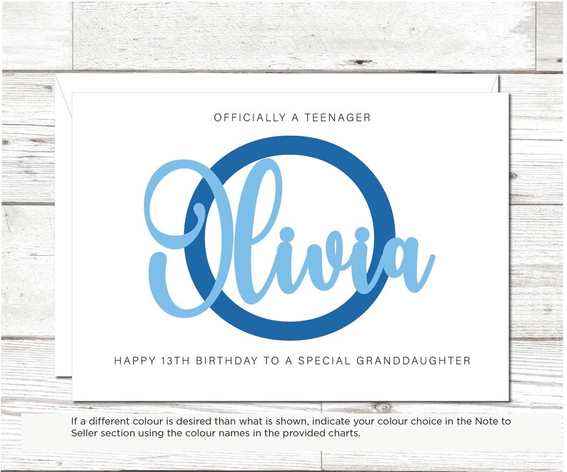 Personalized 13th Birthday Card: Glitter Teen Card for Daughter ...