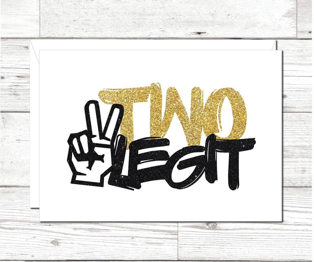 Two Legit Card, 2 Legit Birthday Card, Two Cool Card, Birthday Card ...