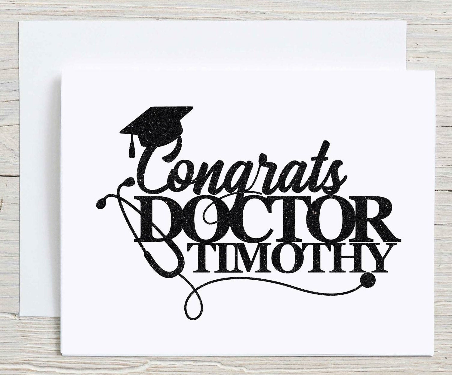Congrats Doctor Card Personalized Grad Card Graduate Card - Etsy