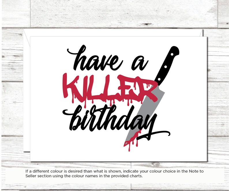 Have a Killer Birthday Card, Halloween Birthday Card, Horror Birthday ...