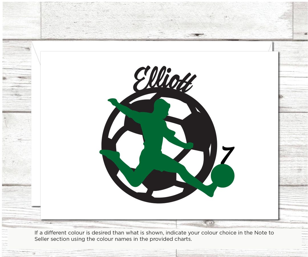 Personalized Soccer Birthday Card: Glitter Soccer Player - Etsy