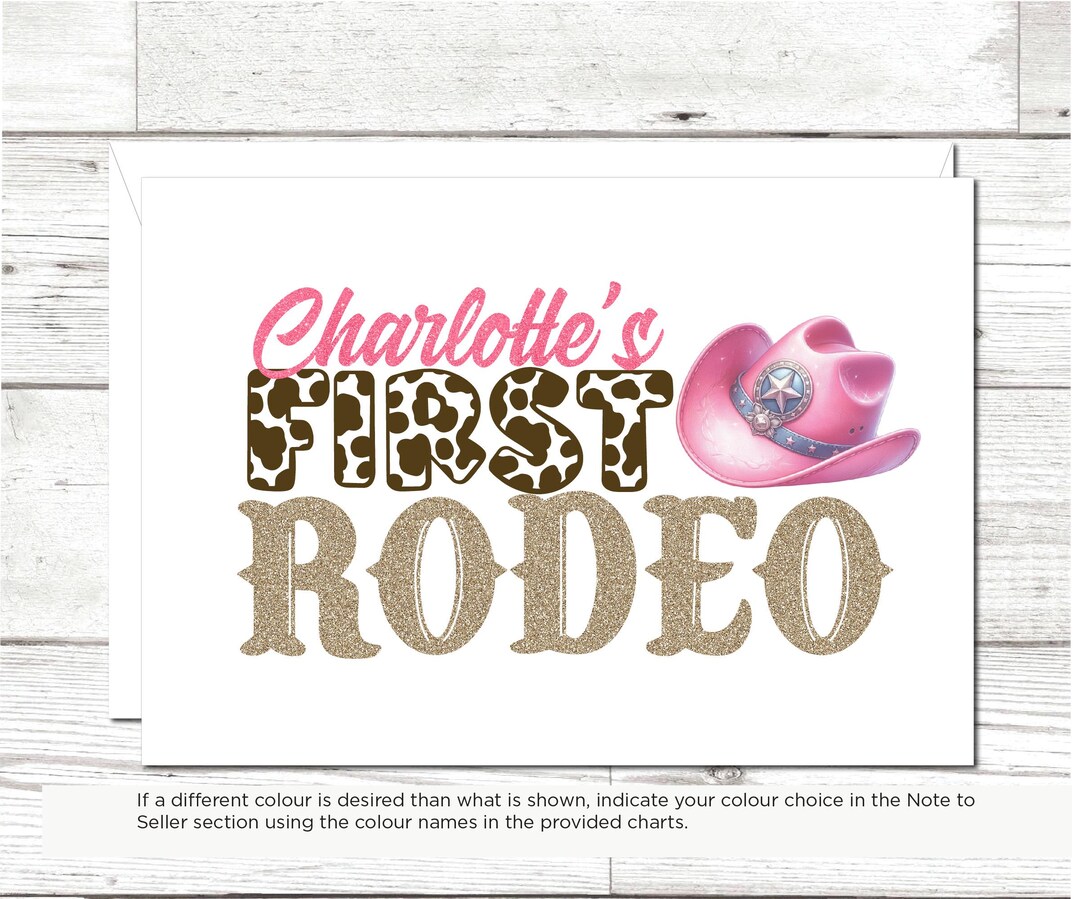 Personalized First Rodeo Birthday Card: Cowgirl 1st Birthday - Etsy