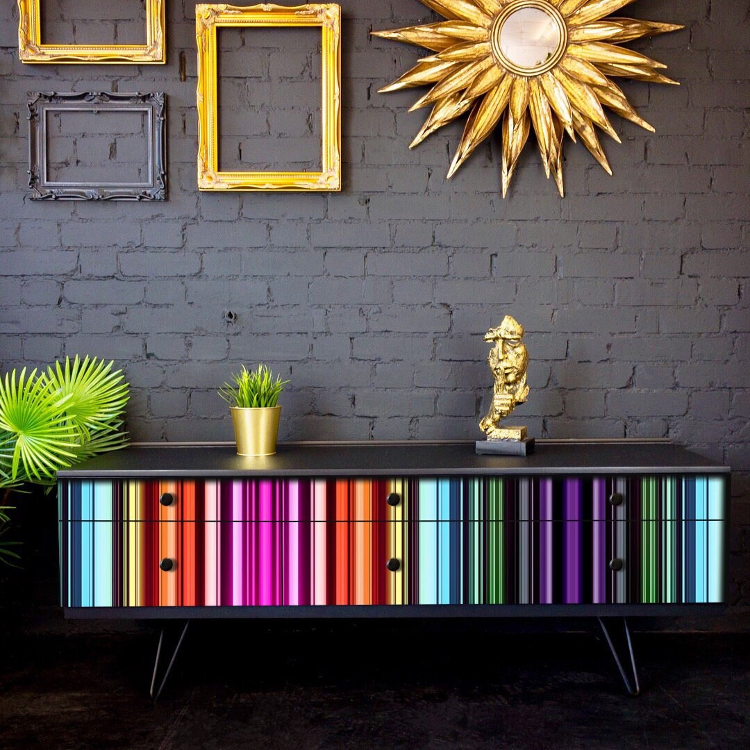 Vintage Upcycled Sideboard Painted Sideboard Retro | Etsy