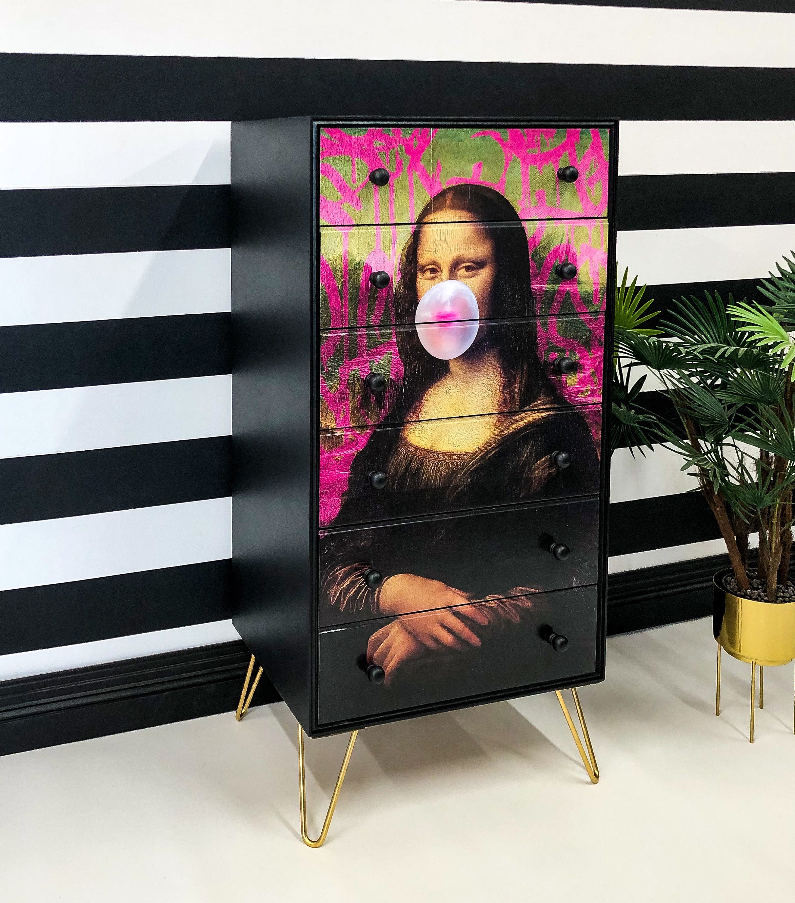 Upcycled Vintage Cabinet With Classic Art Bedroom Storage - Etsy