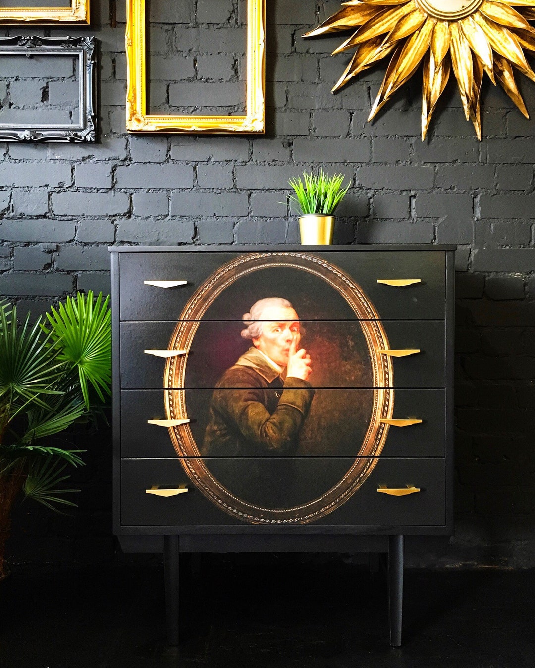 Upcycled Vintage Mid Century Retro Chest of Drawers for Bedroom Storage ...