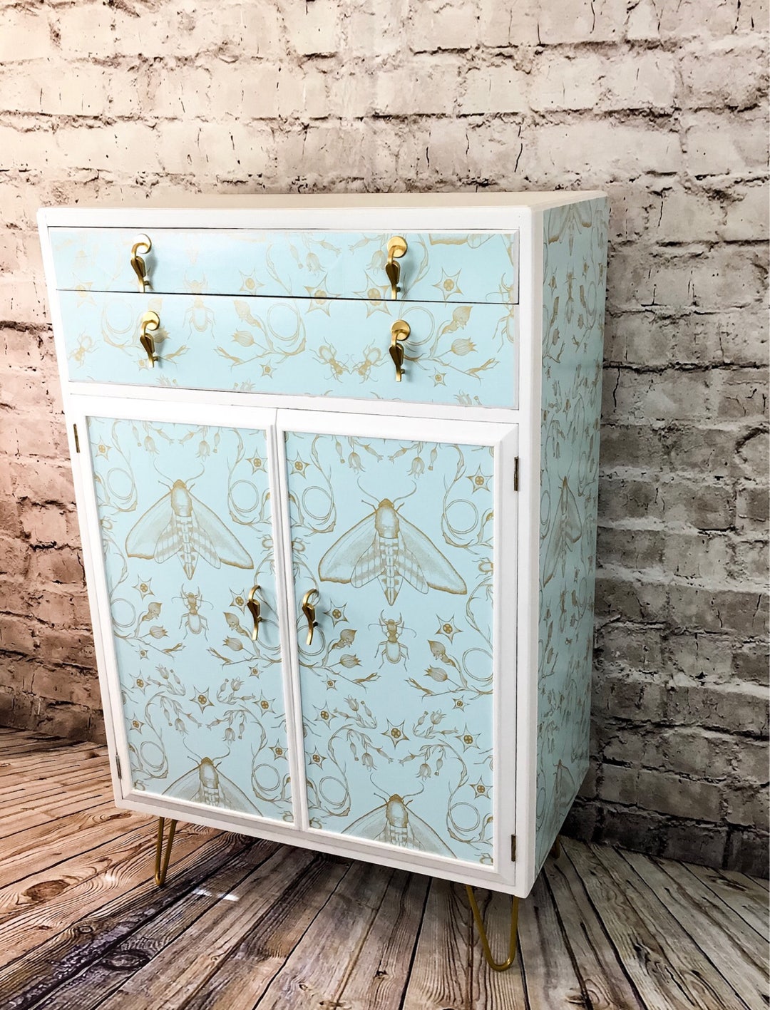 Upcycled Cabinet, Vintage Tallboy, Painted Cabinet, Nursery Furniture ...