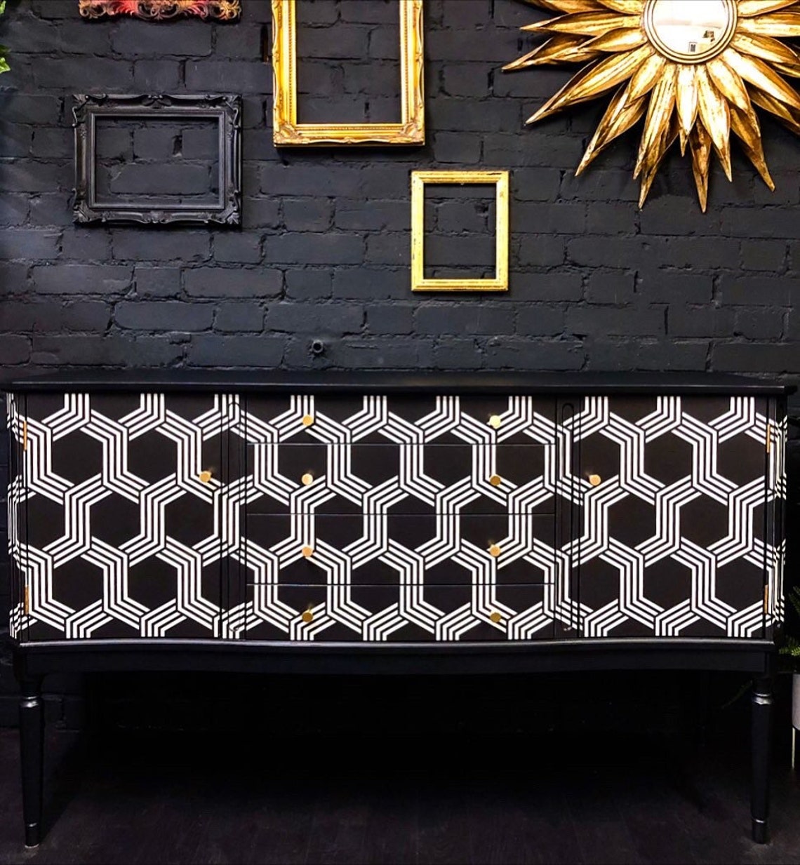 Vintage Upcycled Sideboard Hallway cupboard Painted | Etsy