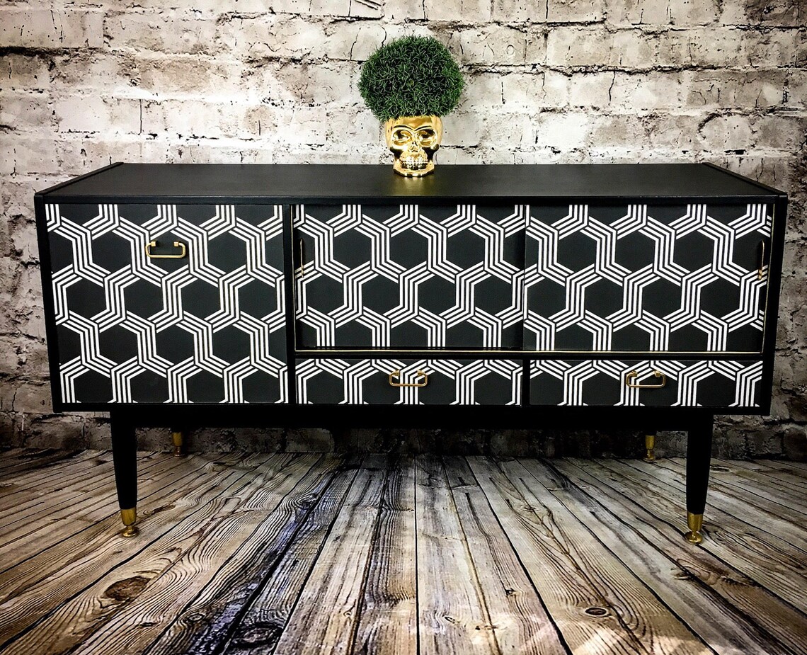Upcycled Sideboard Painted Sideboard Vintage Retro - Etsy UK