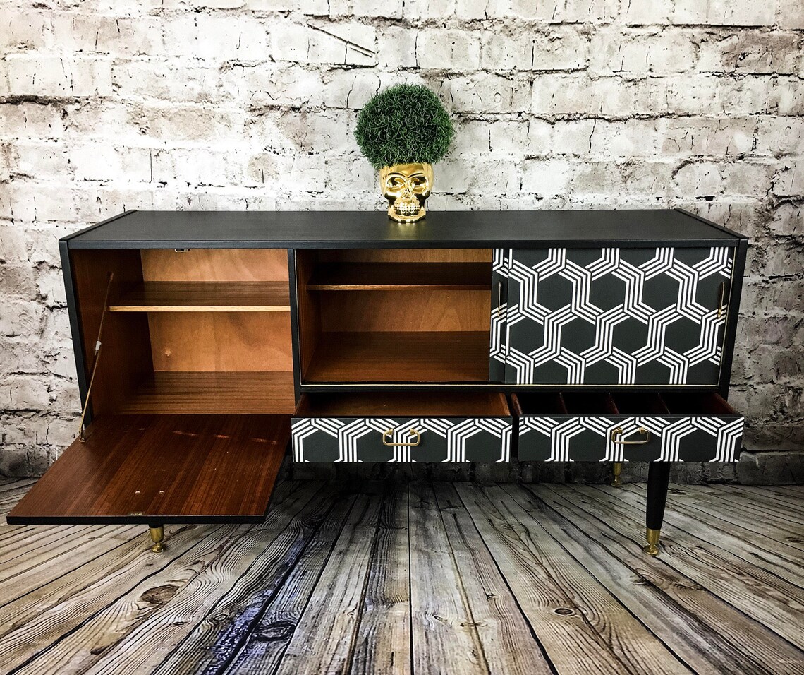 Upcycled Sideboard Painted Sideboard Vintage Retro - Etsy UK