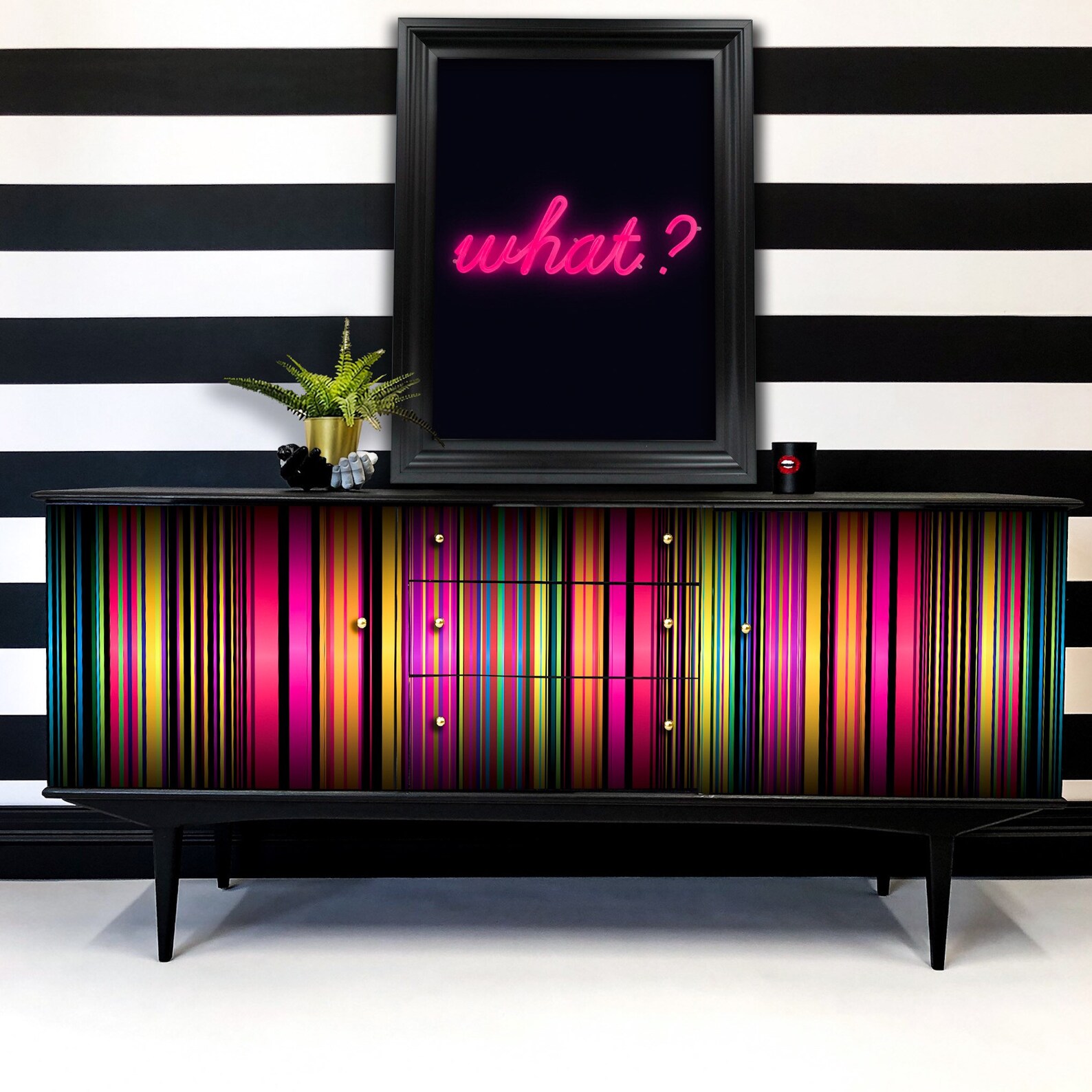 Vintage Upcycled Sideboard Hallway cupboard Painted | Etsy