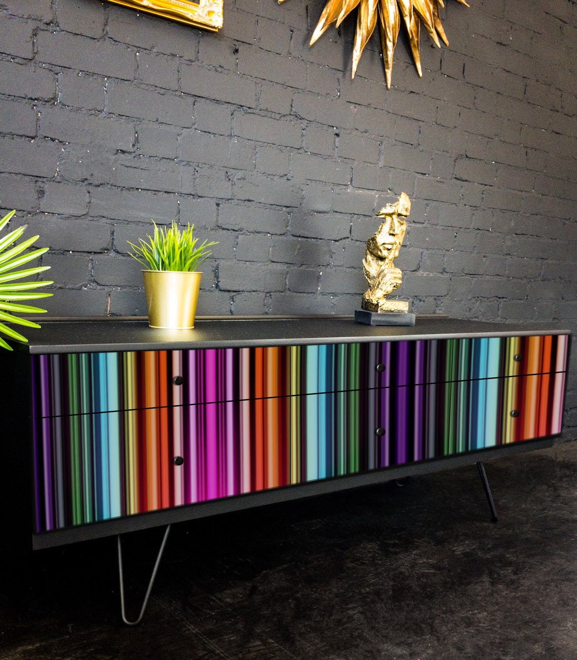 Vintage Upcycled Sideboard Painted Sideboard Retro | Etsy