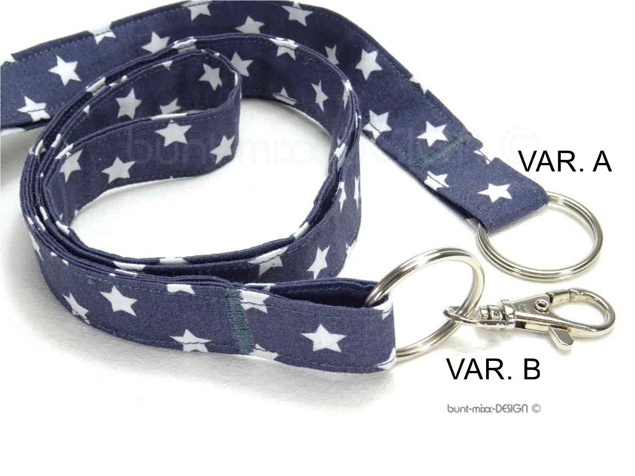 Star Lanyard Long Dark Gray ID Card Lanyard Handmade - Etsy