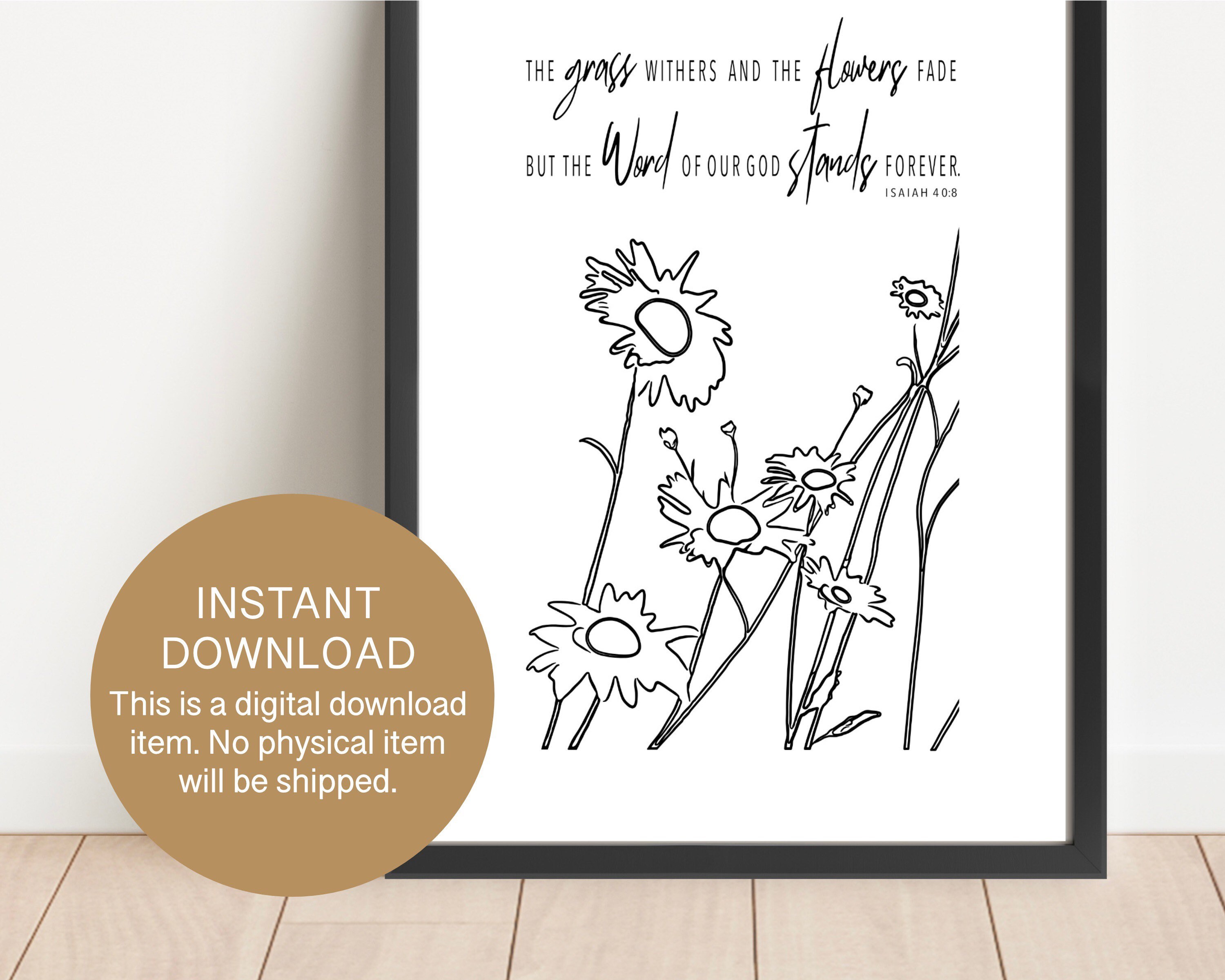 Daisy Flowers | Instant DIGITAL DOWNLOAD, Botanical Art, Printable Wall ...