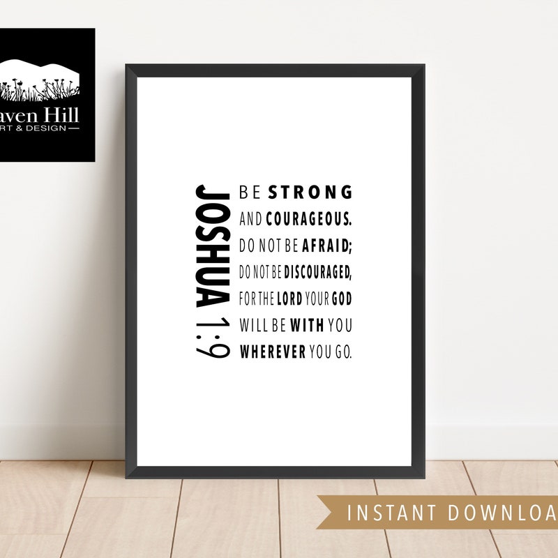 Joshua 1 9 - Etsy