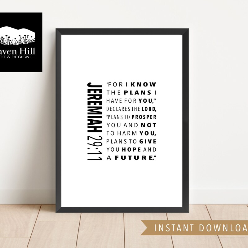 Jeremiah 29 11 Print - Etsy