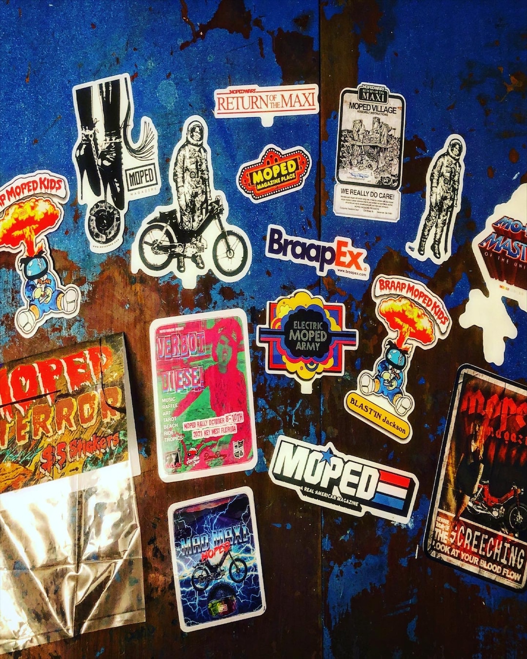 Moped Stickers Moped Magazine Sticker Pack Decals - Etsy