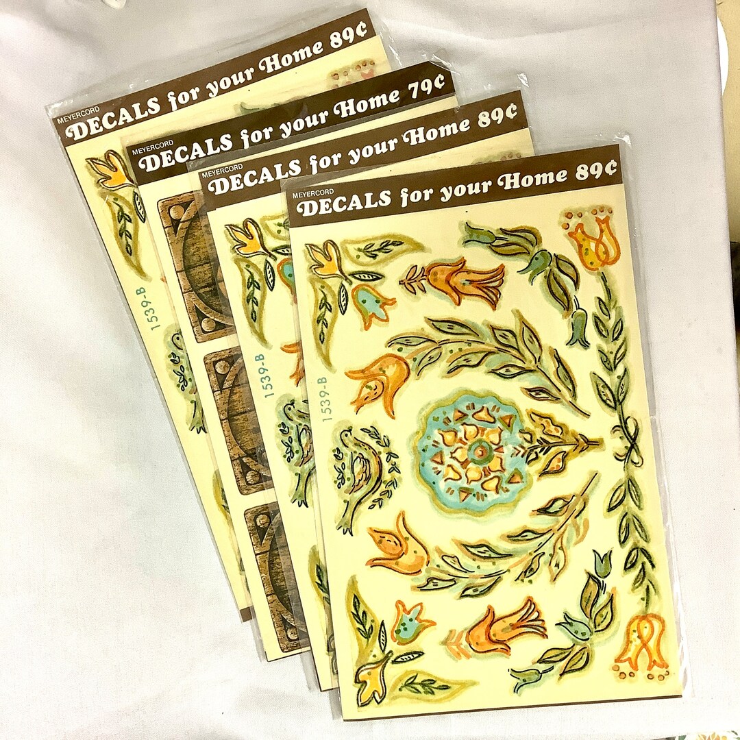 Four 1970s Vintage Craft Decals From Meyercord Co. Illinois - Etsy