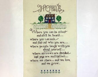 Poem Cross Stitch | Etsy