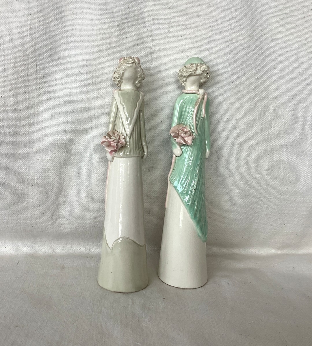 2 Paule Lefebure Quebec Art Pottery Figurines, Paule Lefebure Faceless ...