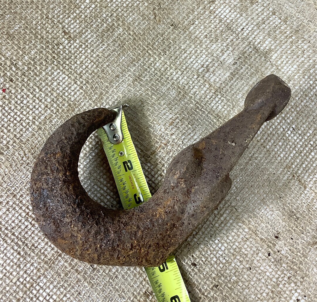 Antique Large Barn Hook, Primitive Rustic Hook, Cast Iron Large Rustic ...