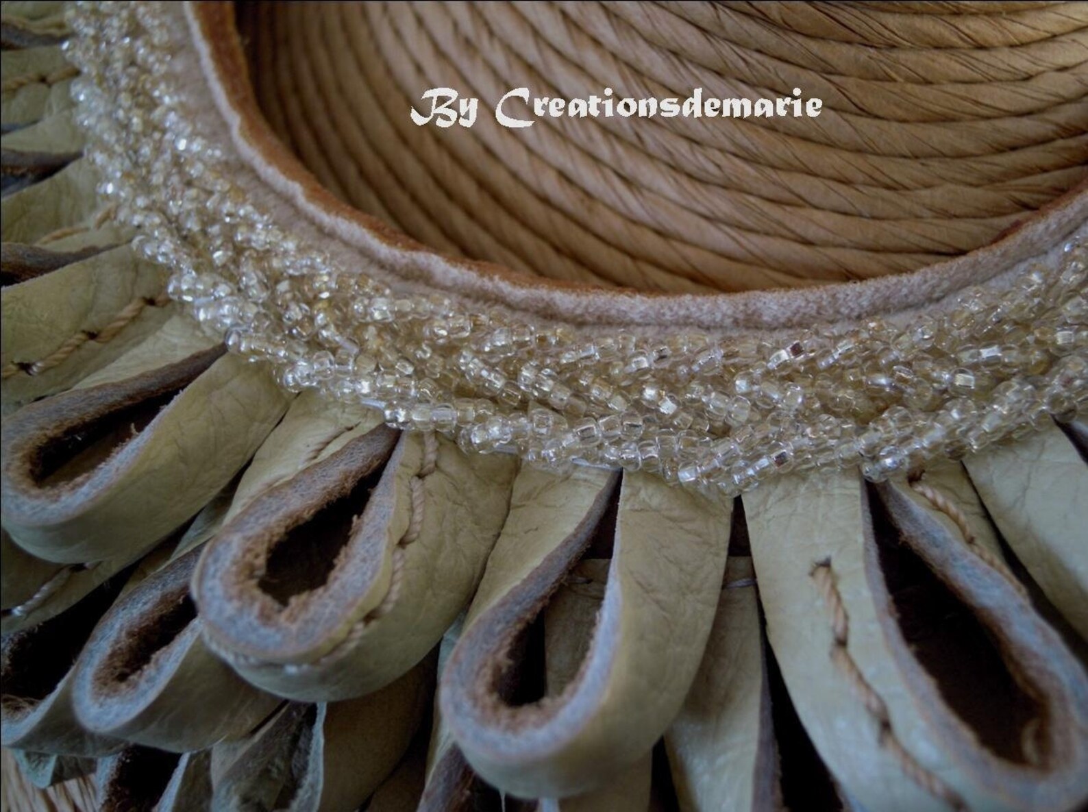 Necklace Plastron Fringes of Customizable Leather Jewel - Etsy