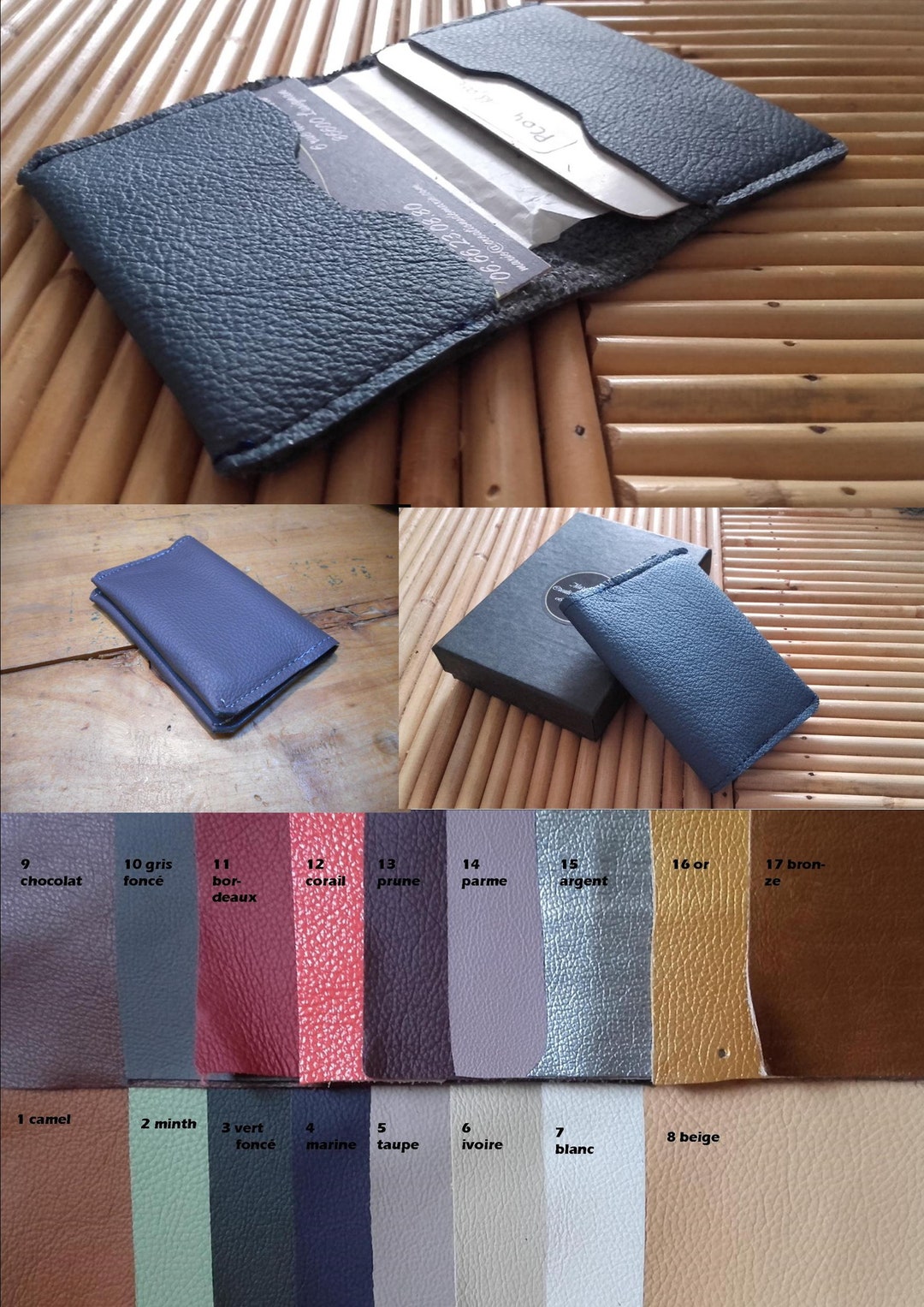 Carry Card Leather Men, Wallet Minimalist Leather, Carries Simple Card ...