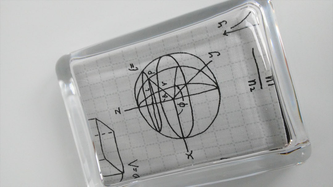 Black and White Mathematical Formulas Glass Paperweight - Etsy