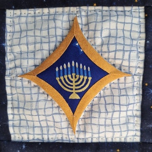 Hanukkah Themed Mini Wall Quilt With Beads - Etsy