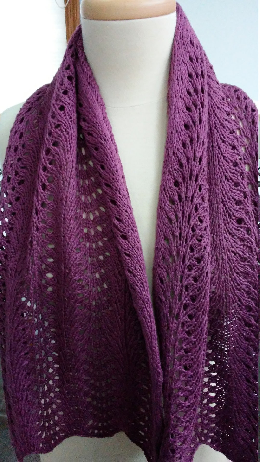 Lacy and Luxurious Hand Knit Feather and Fan Scarf in Silk Blend - Etsy
