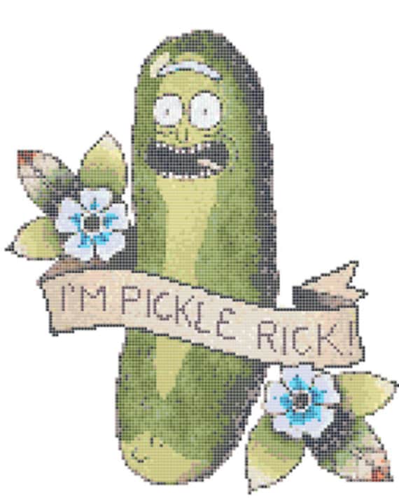Pickle Rick Cross Stitch Pattern - Etsy