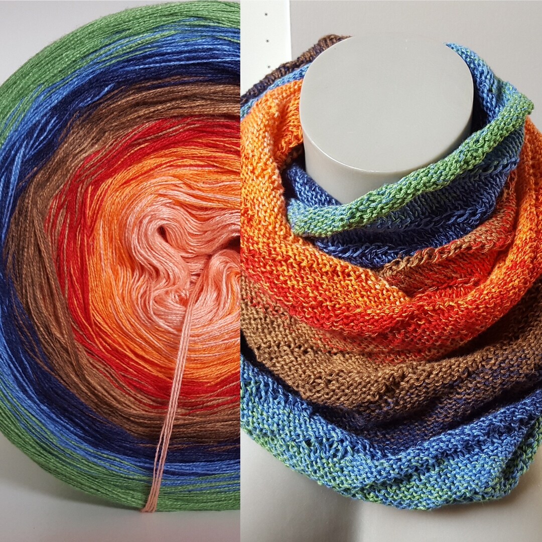 Autumn Rain Beautiful Color Gradients Bobble Crochet Knitting - Etsy