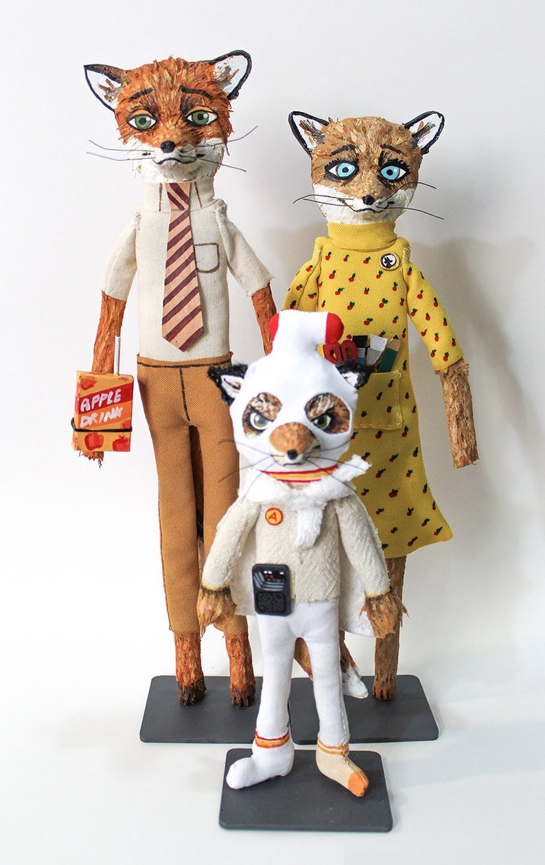 Fantastic Mr. Fox Art Dolls. / three figures Art Dolls | Etsy
