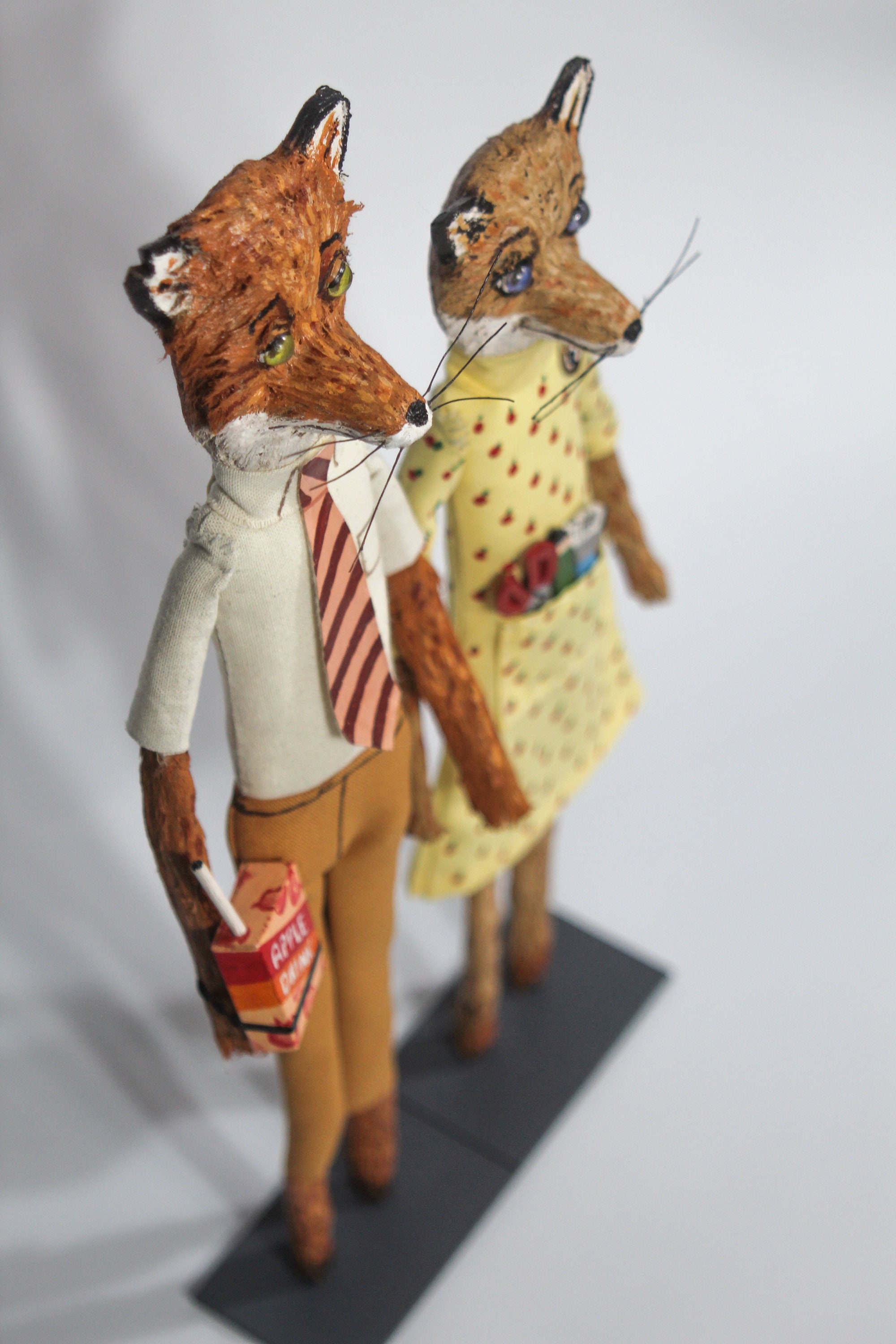 Fantastic Mr. Fox Art Dolls. / Two Figures Original Art - Etsy