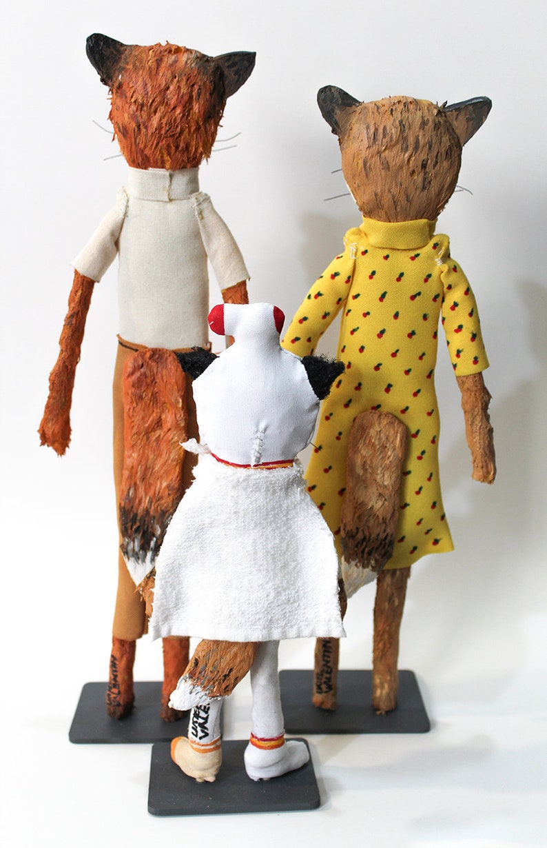 Fantastic Mr. Fox Art Dolls. / three figures Art Dolls | Etsy