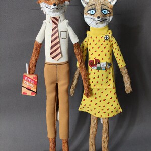 Fantastic Mr. Fox Art Dolls. / two figures original art | Etsy