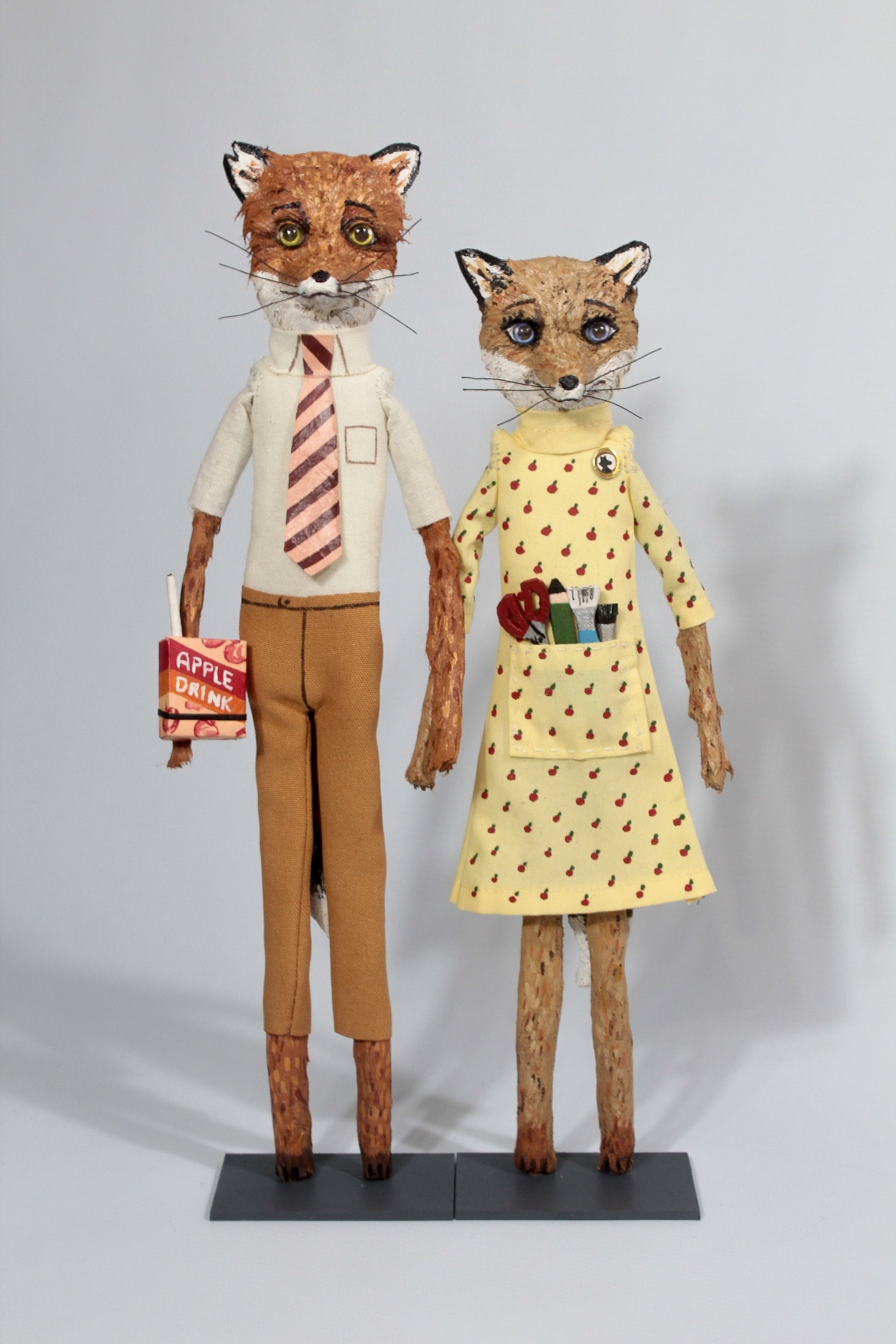 Fantastic Mr. Fox Art Dolls. / Two Figures Original Art - Etsy