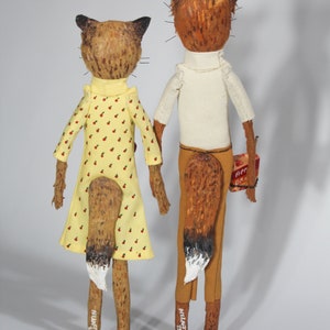 Fantastic Mr. Fox Art Dolls. / Two Figures Original Art | Etsy