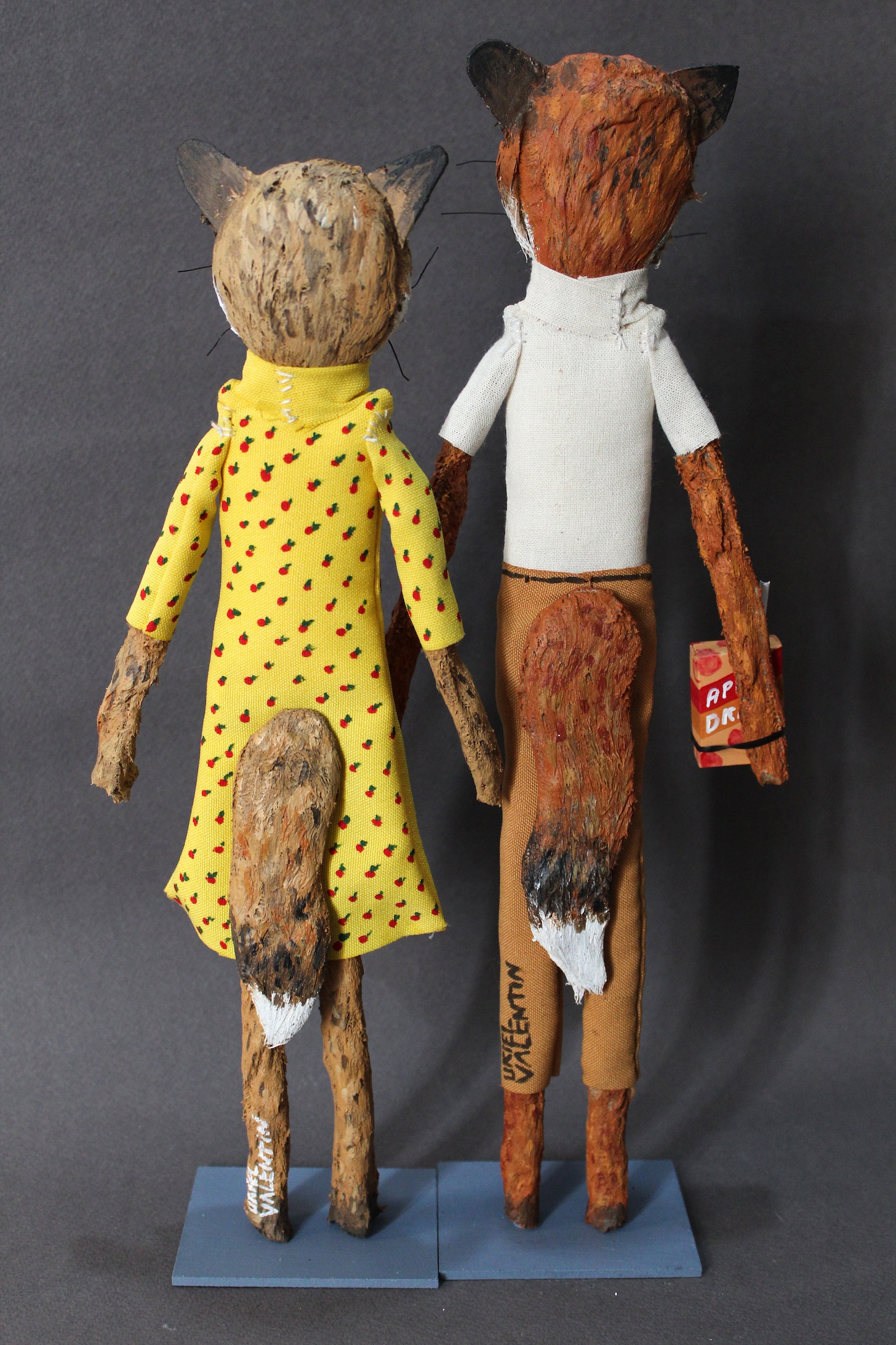 Fantastic Mr. Fox Art Dolls. / two figures original art | Etsy