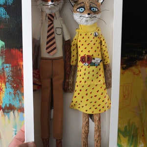 Fantastic Mr. Fox Art Dolls. / two figures original art | Etsy