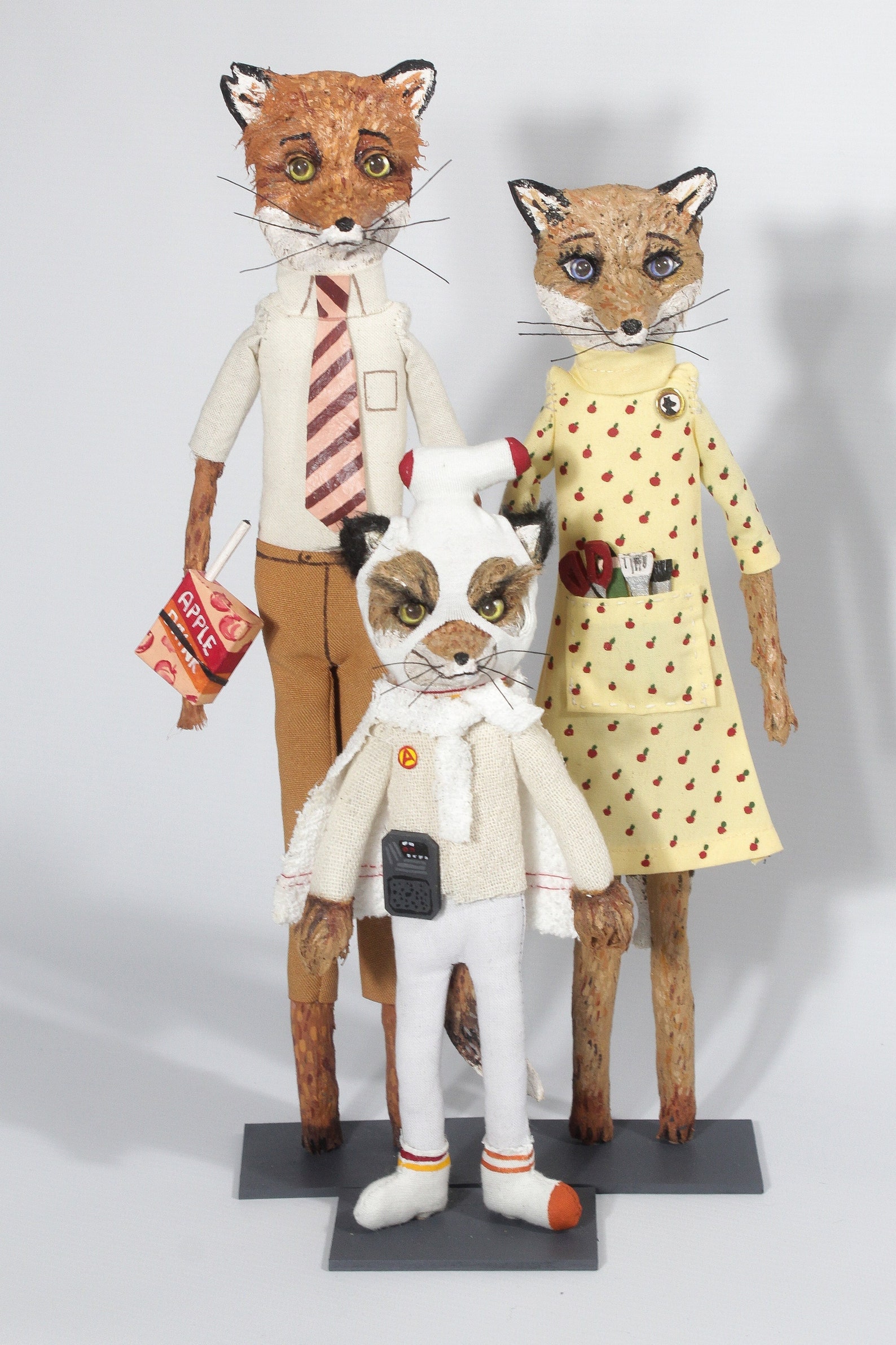 Fantastic Mr. Fox Art Dolls. / Three Figures Art Dolls - Etsy