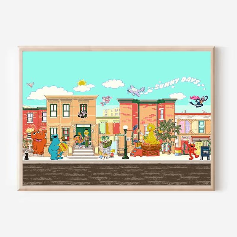 Sesame Street Backdrop - Etsy
