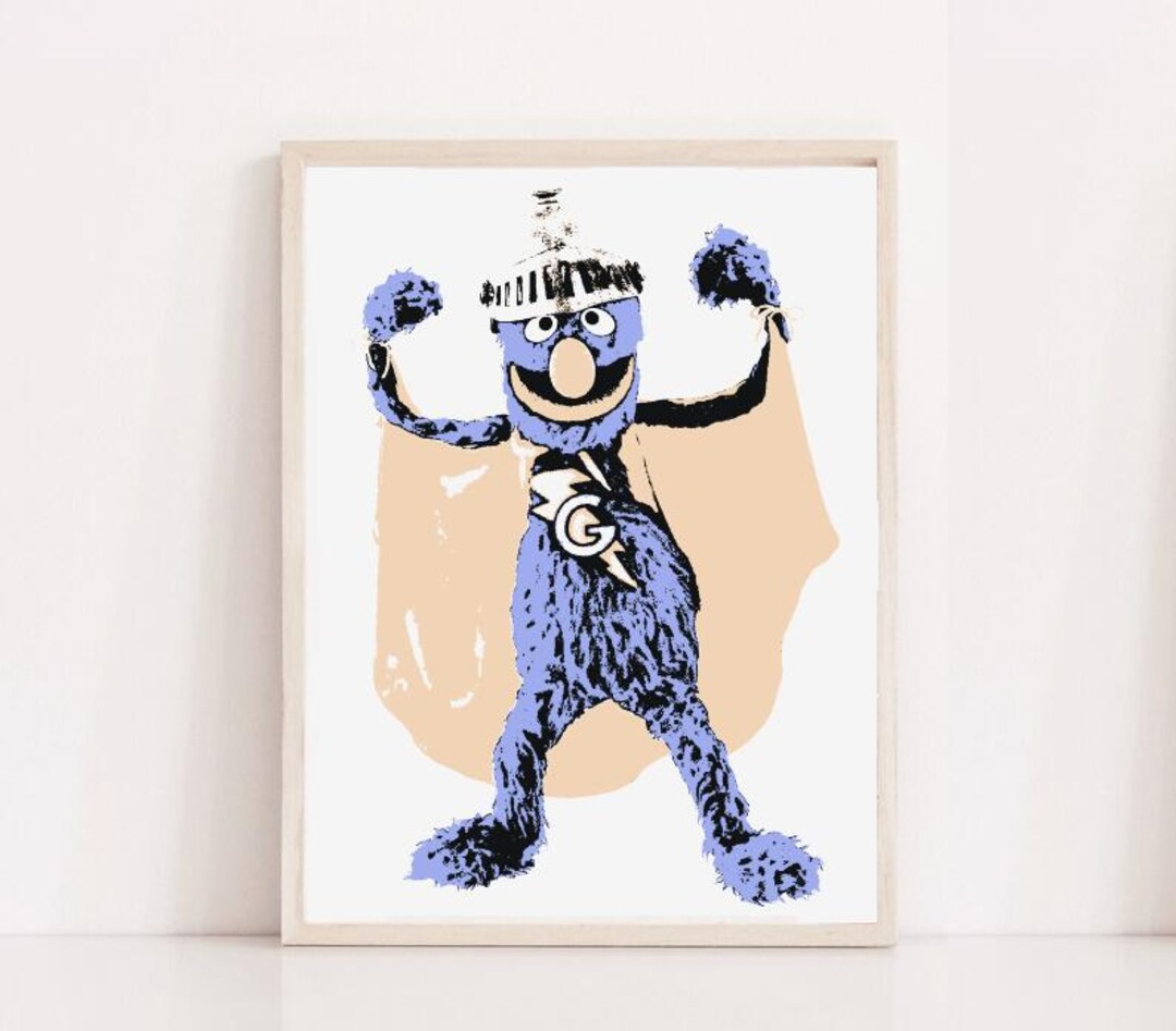 Super Grover Digital Print - Etsy