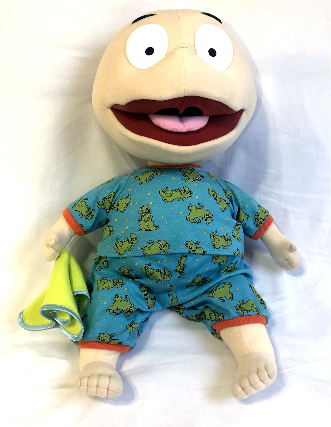 Vintage 90s Rugrats Tommy Pickles LARGE 25" Stuffed Plush Pajamas ...