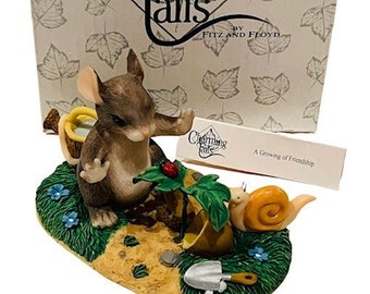 CHARMING TAILS FIGURINE Tales Mouse Mice Miniature Sculpture Gift Nib ...