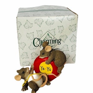 CHARMING TAILS FIGURINE Tales Mouse Mice Miniature Sculpture Gift Nib ...